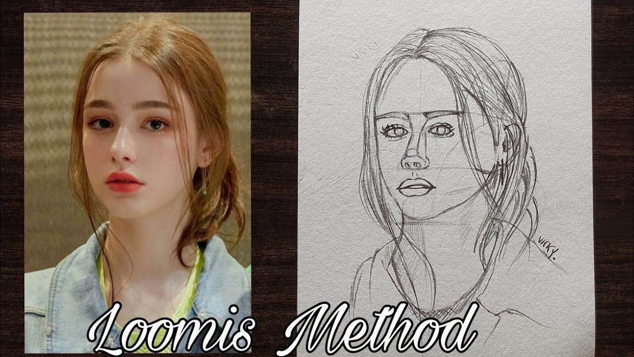 How to draw a portrait using Loomis method | Learn to draw face with Loomis Method | face ...
