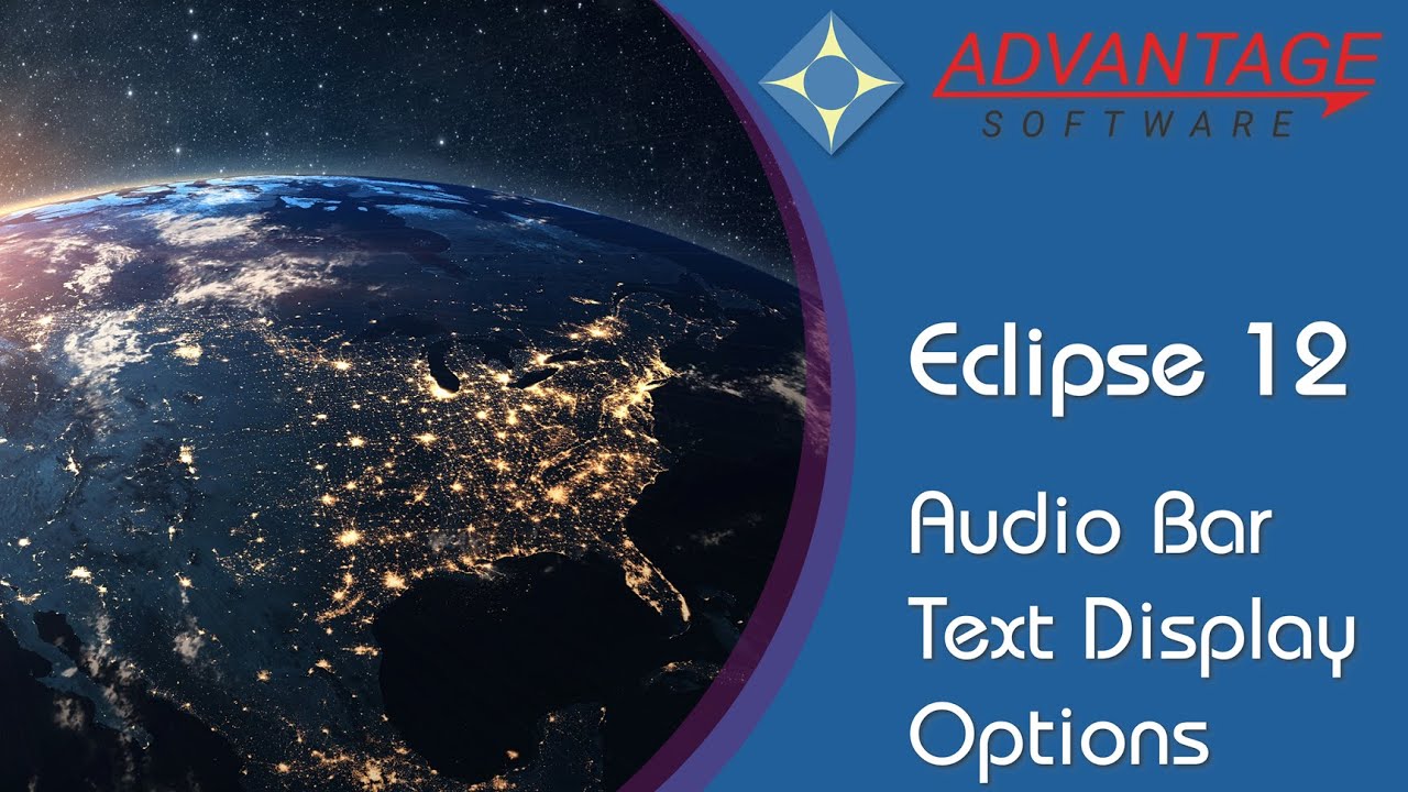 Eclipse 12: Audio Bar Text Display Options - YouTube
