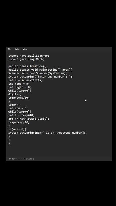 Check Weather The Number Is Armstrong Or Not Javaprogramming Coding Fy Fyp Codinglife