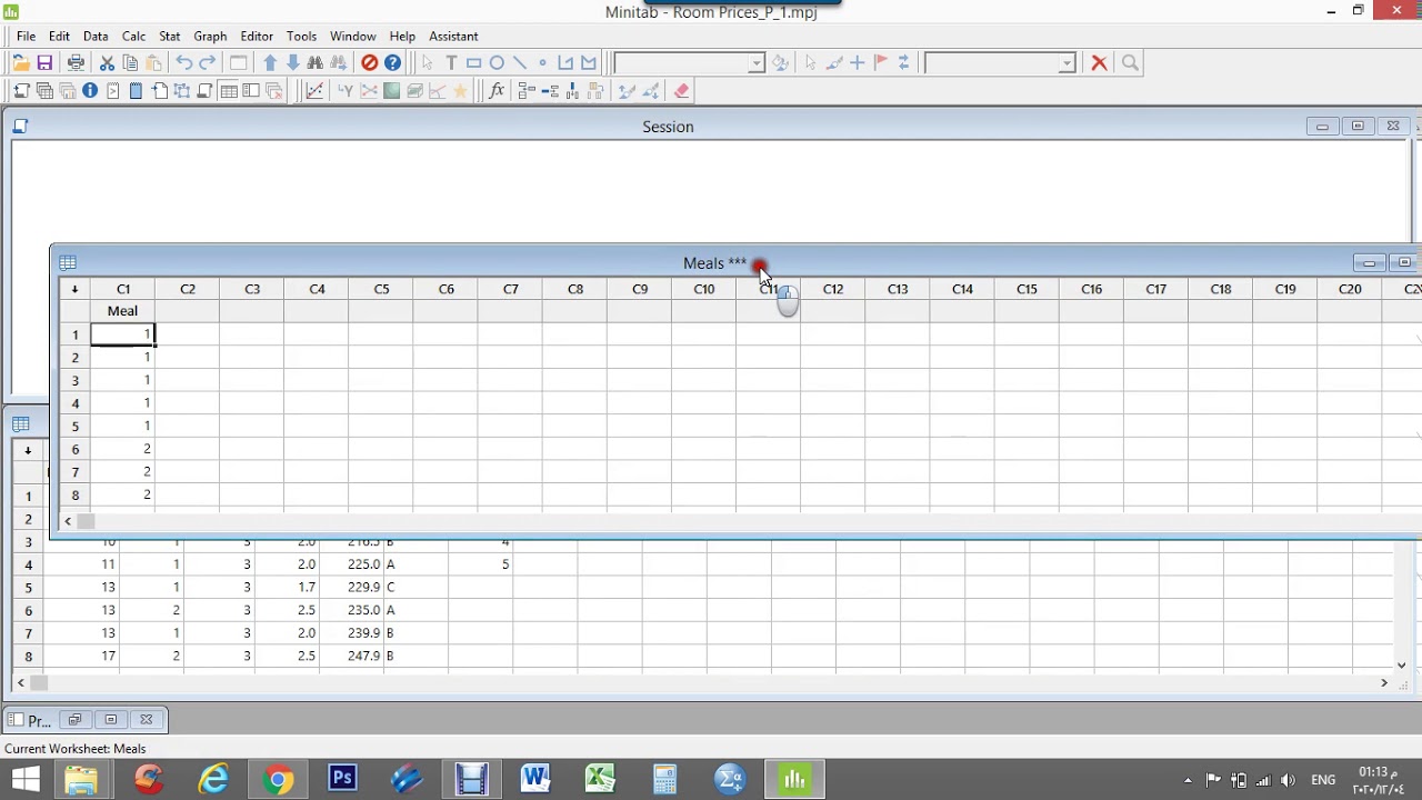 Minitab 18 - File Menu English Part2 - YouTube