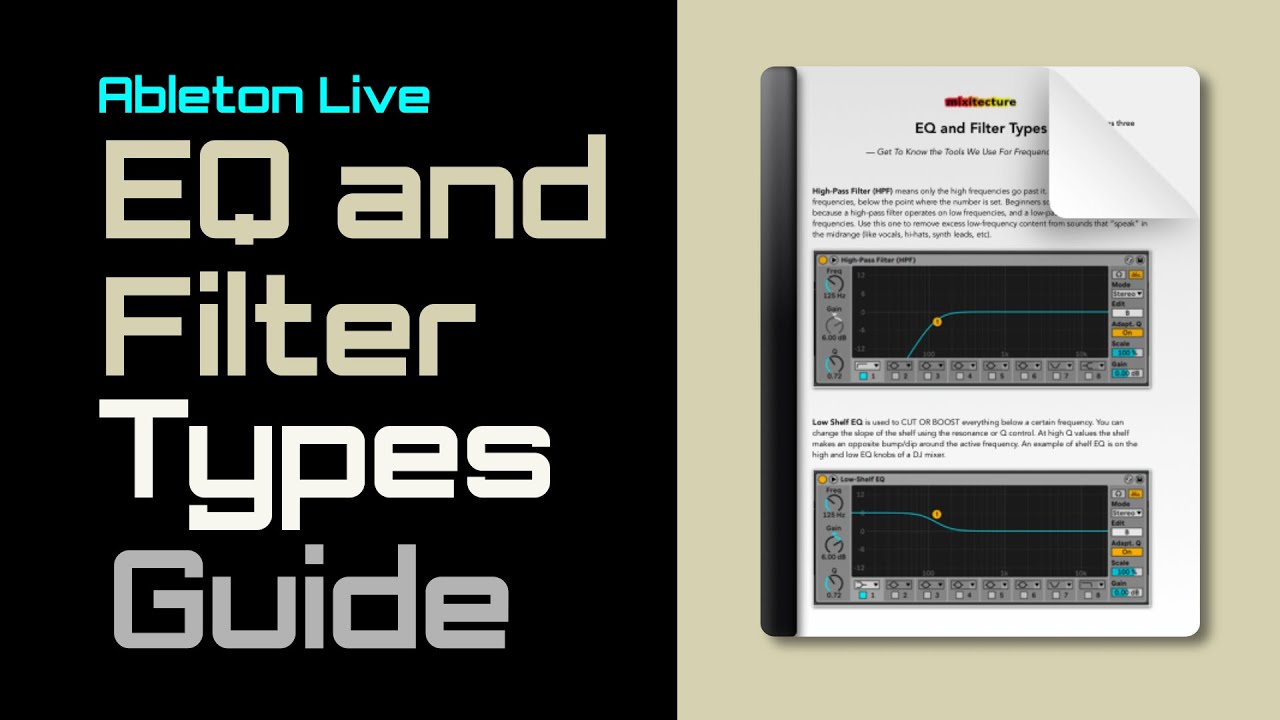 What Are The Important EQ & Filter Types For Ableton Live? - YouTube