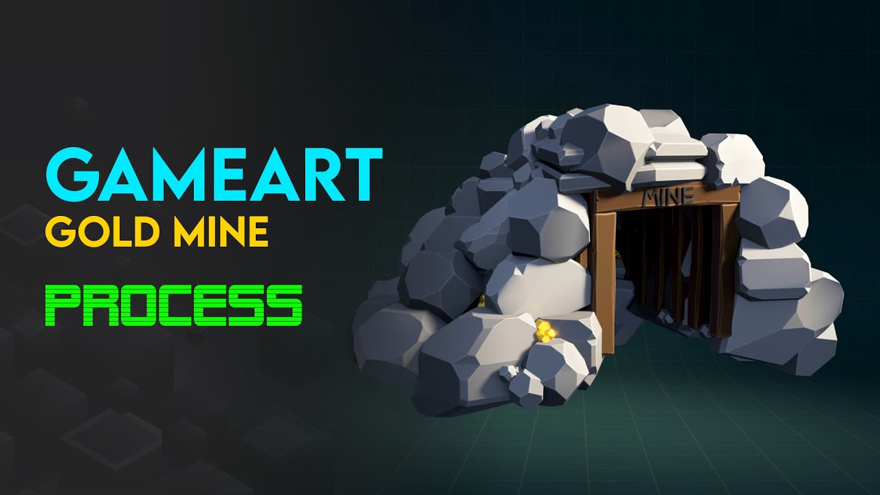 Low Poly 3D Gold Mine Modeling Process | 3Ds Max Corona Renderer - YouTube