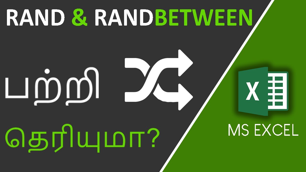 Rand And Randbetween Function In Excel In Tamil YouTube rand-and-randbetween-function-in-excel-in-tamil-youtube