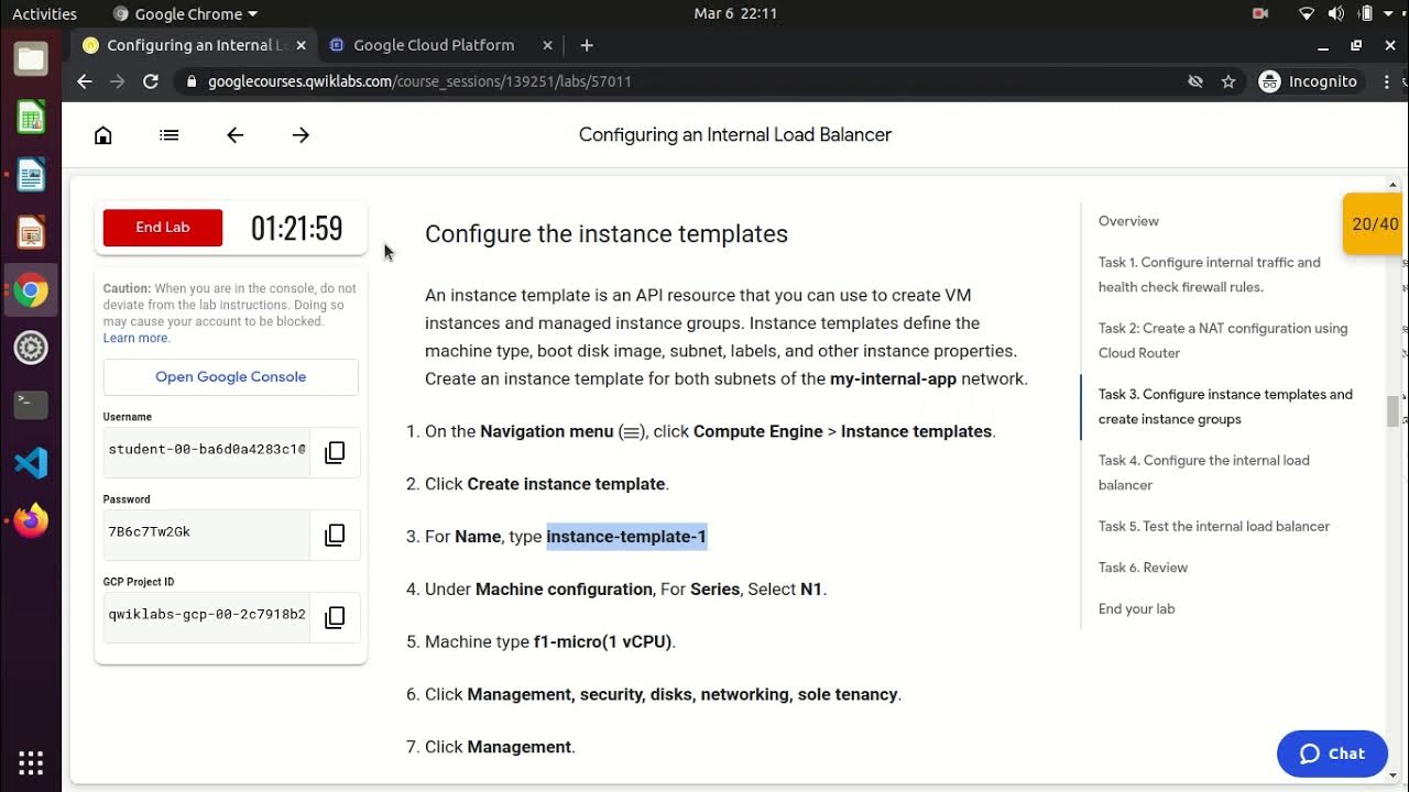 Qwiklabs # Configuring an Internal Load Balancer - YouTube