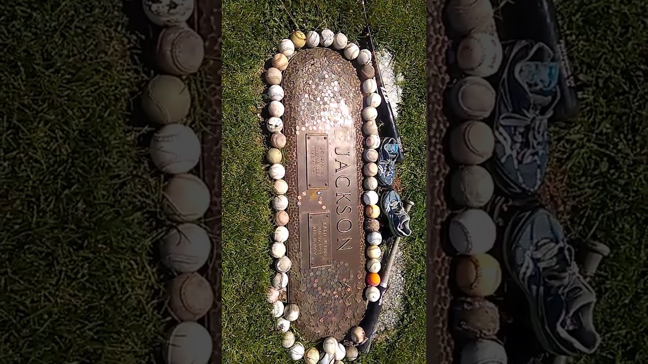 "Shoeless" Joe Jacksons grave - YouTube