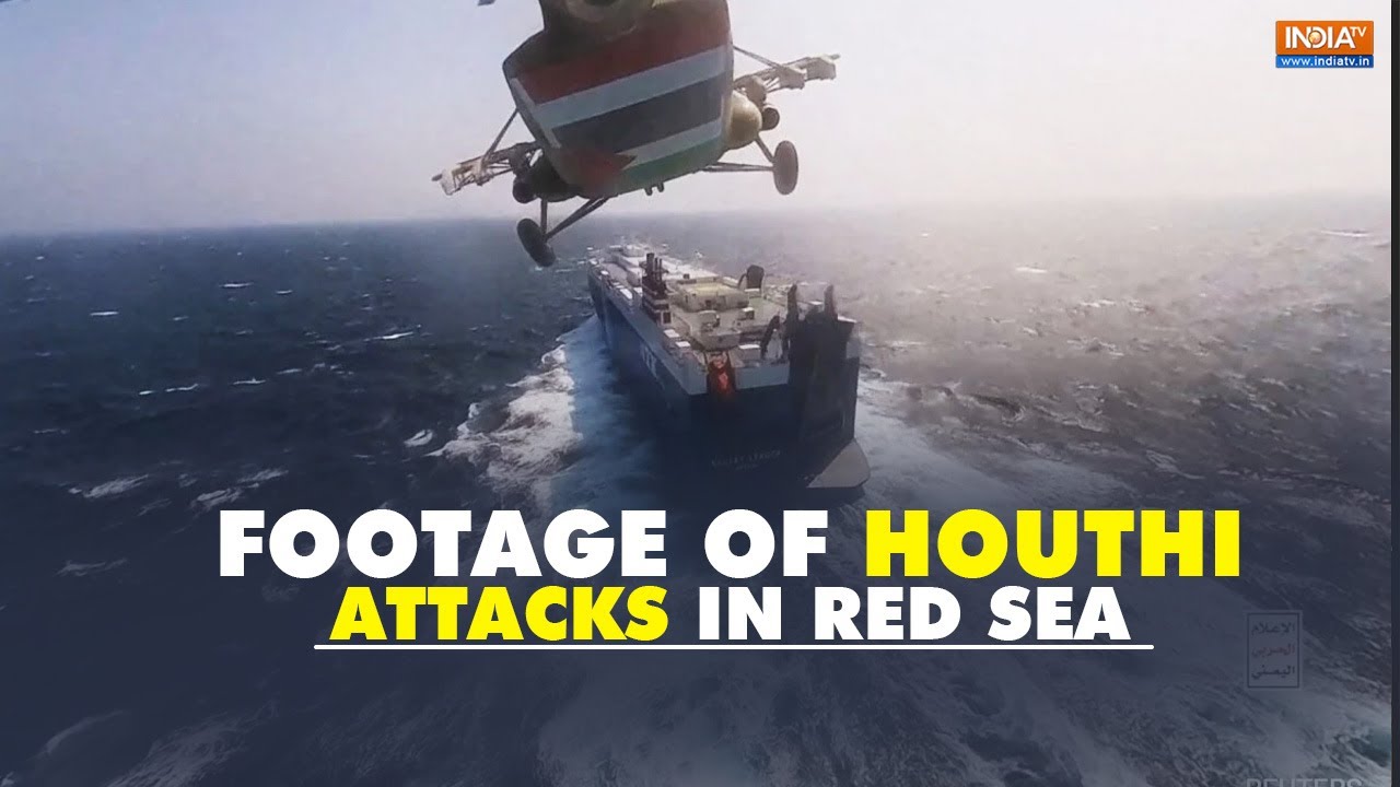 Footage of Houthi attacks in Red Sea as US-led coalition launches ...