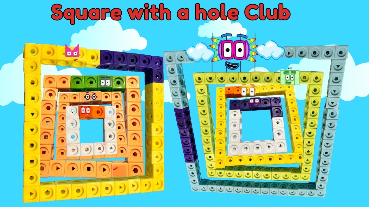 Numberblocks Form a Square With a Hole | Counting & Shape Learning ...