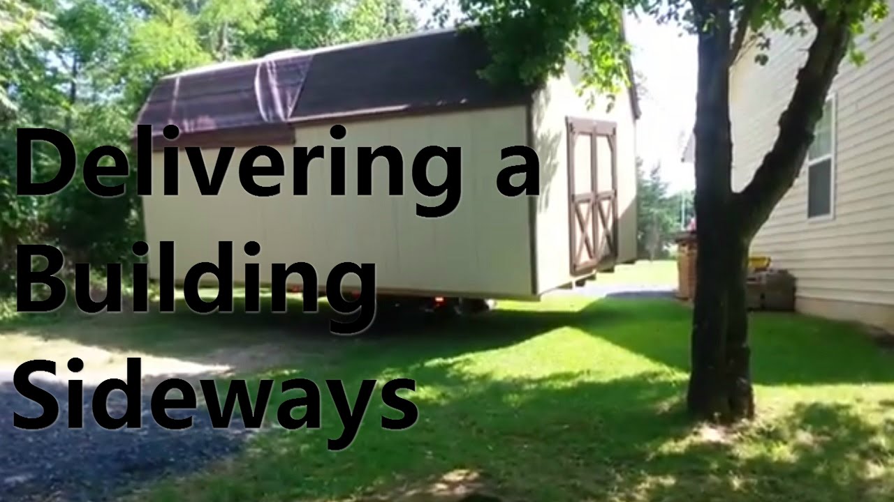 Delivering a Building Sideways - Helmuth Builders - YouTube