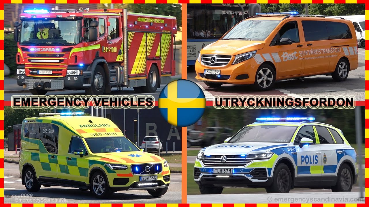 🚨 Police, Fire Trucks and Ambulance responding 2020 – Sweden - YouTube