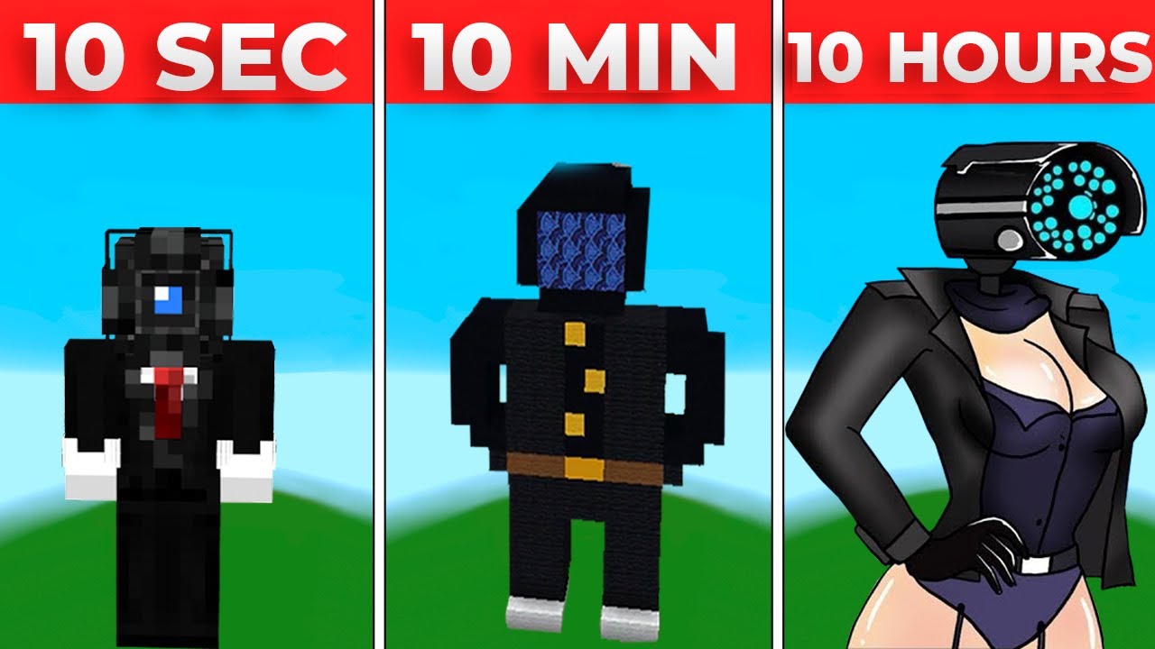 Camera Woman Character in MINECRAFT: 10 Hours, 10 Minutes, 10 SECONDS ...