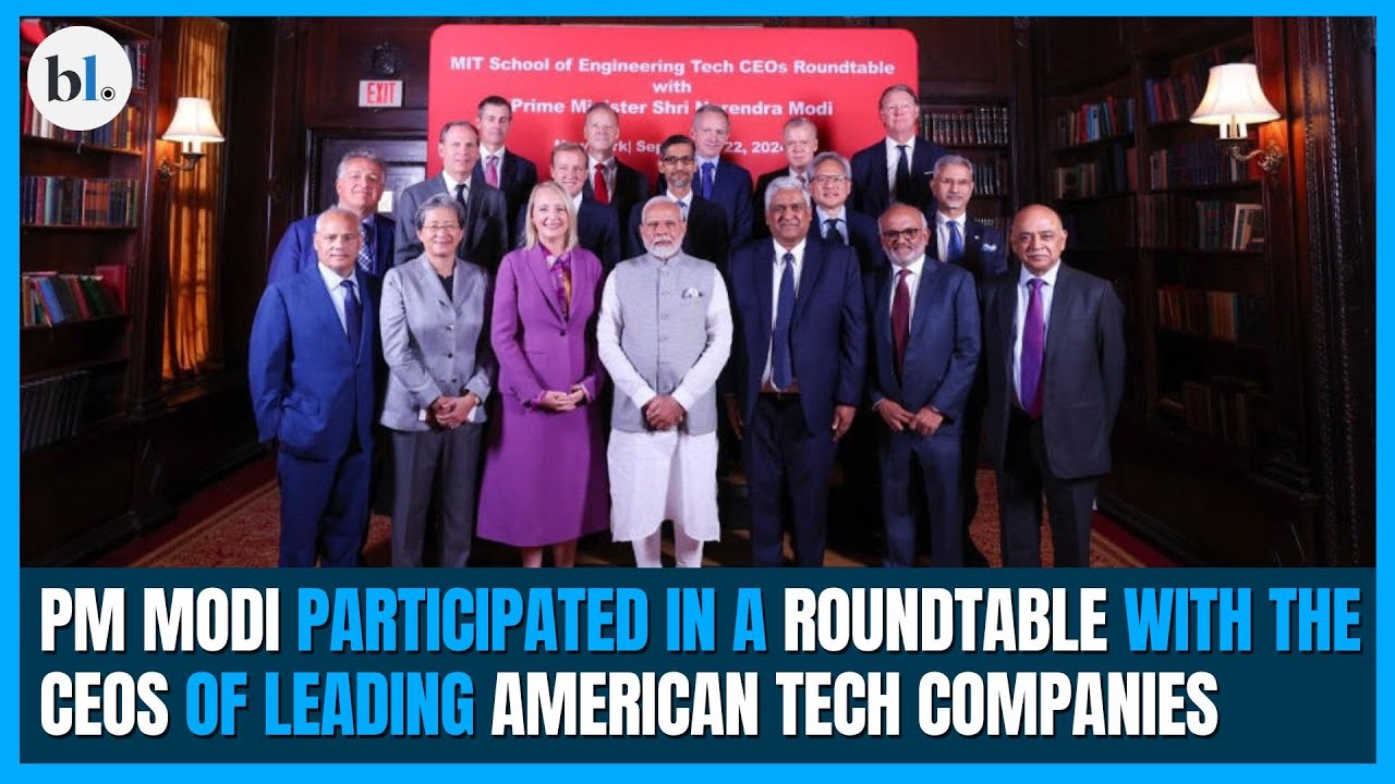 PM Modi participated in a roundtable with the CEOs of leading American ...