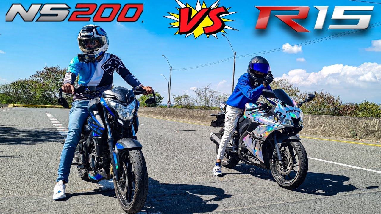 Nueva Yamaha R15 VS Pulsar NS200 🔥🥵 ¡Una HUMILLACION! Drag Race - YouTube