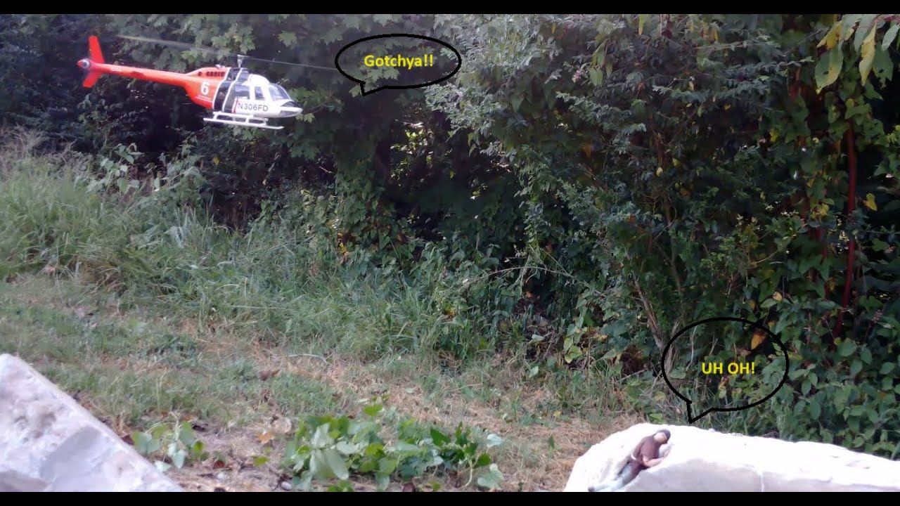 Fugitive Manhunt resulting in RC Heli crash. - YouTube