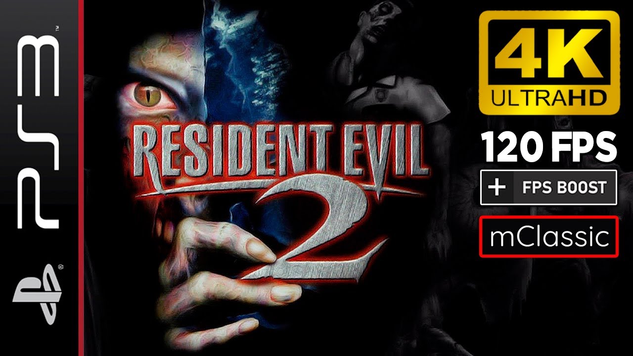 Resident Evil 2 1998 (PS3) | 4K 120ᶠᵖˢ | mClassic Upscaler | Até Zerar ...