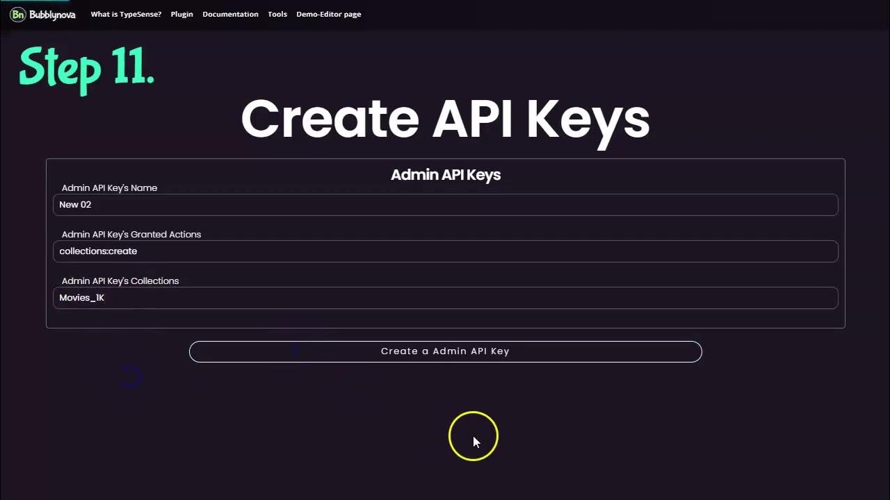 Typesense API keys for bubble.io Apps - YouTube
