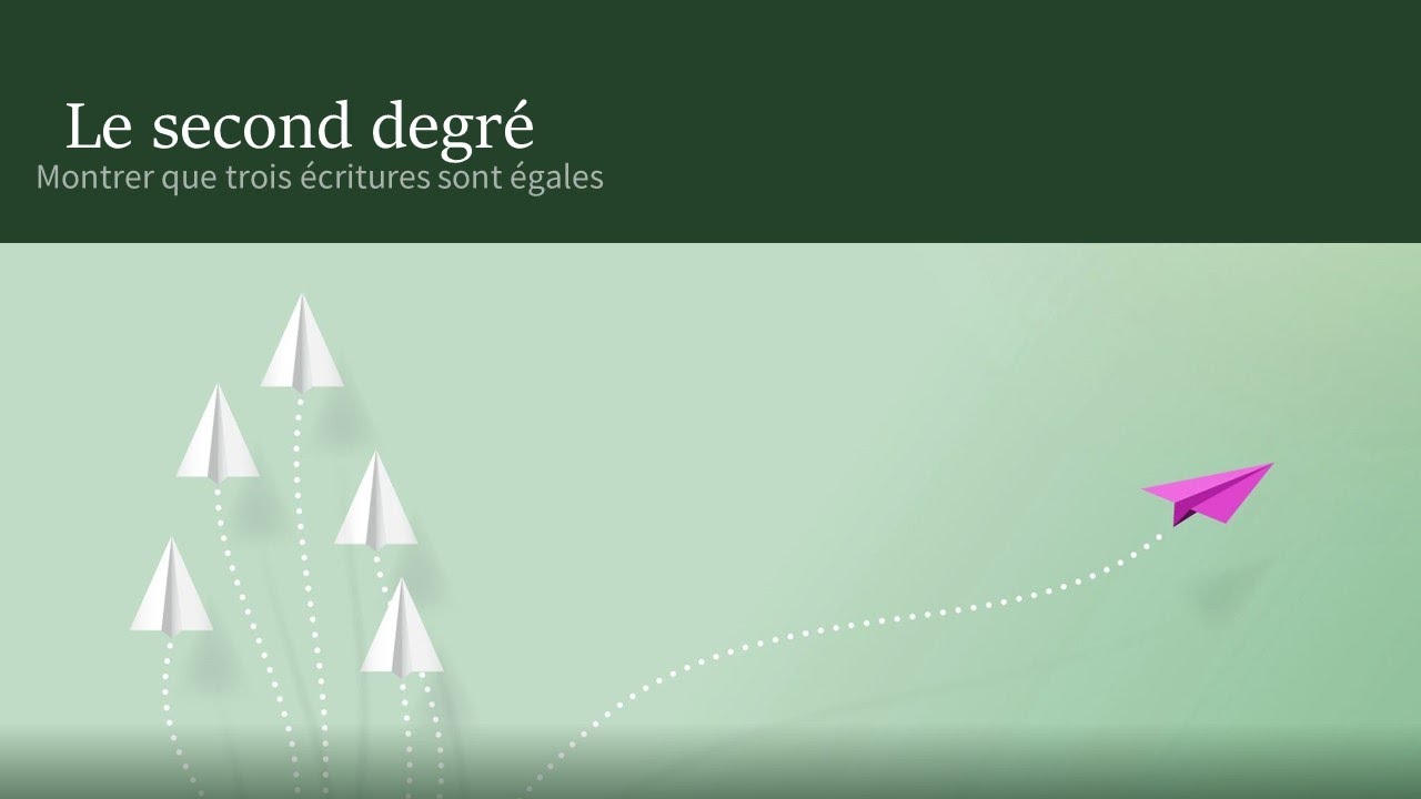 Montrer que des expressions sont égales - Second degré - 1ère - YouTube