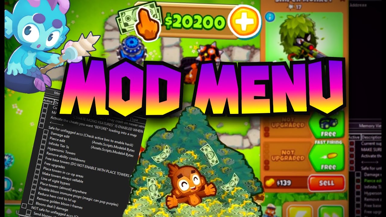 Bloons td6 v45 mod menu pc cheats 😎 free November 2024 - YouTube