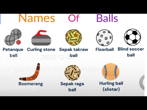 names of Balls with spelling, Pronunciation and pictures of Balls - YouTube