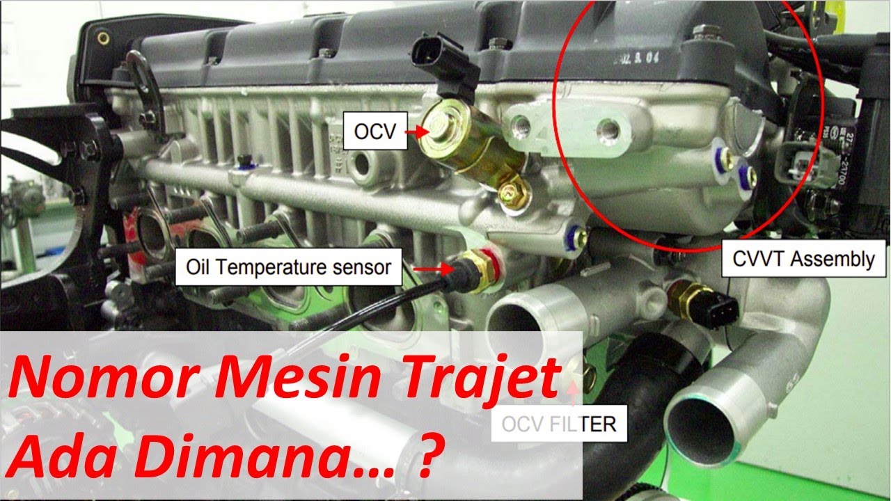 Letak Posisi Nomor Mesin Hyundai Trajet CVVT, DOHC, V6 - plus tips lancar gesek nomor di samsat ...