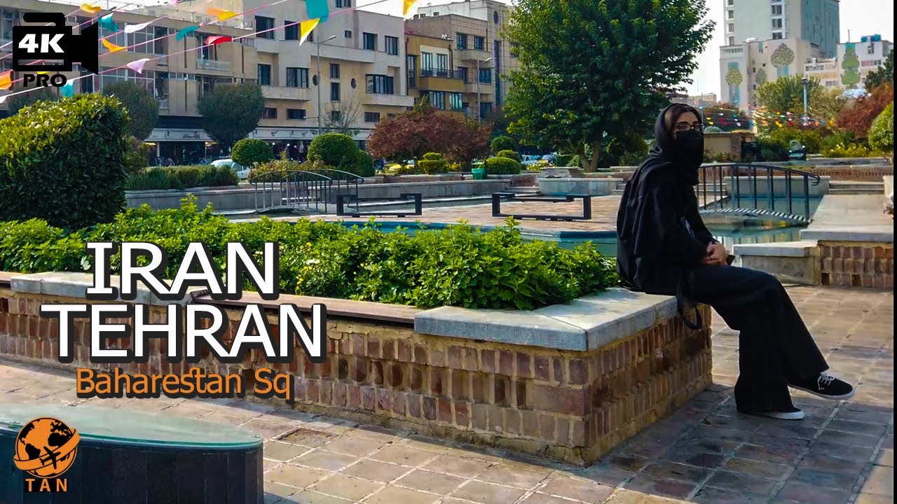 Tehran Walking Tour on Baharestan Sq Iran walk 4k - YouTube