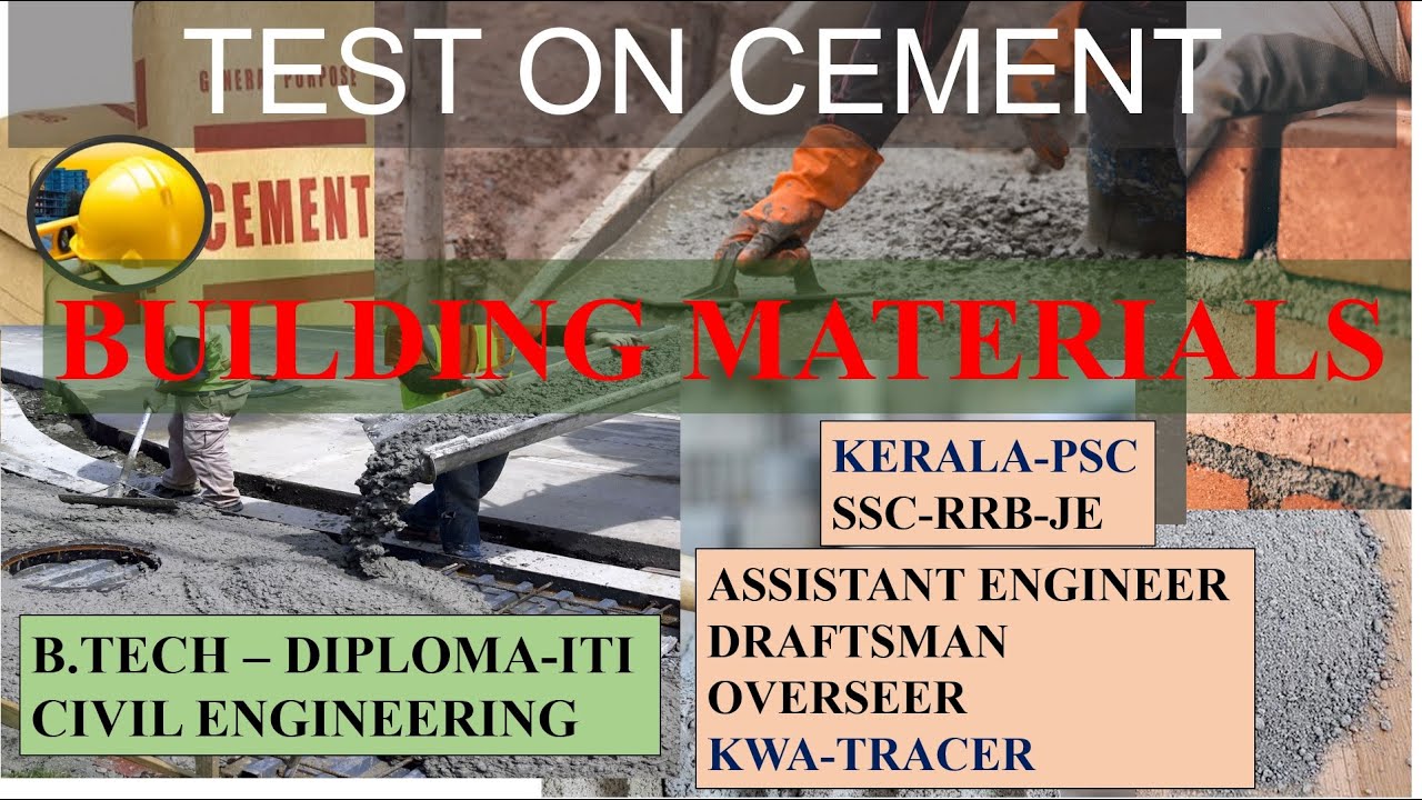 TESTS ON CEMENT || BUILDING MATERIALS || CEMENT PART 4 ||CIVIL ...
