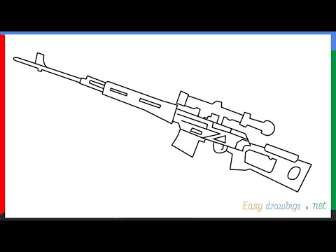 How To Draw SVD Gun Step by Step - [8 Easy Phase]