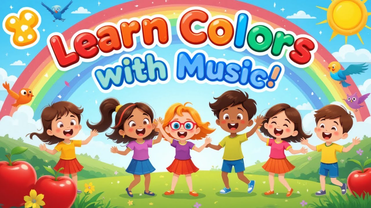 🎶 Learn Colors with Music! Fun & Educational Color Song for Kids 🎨🟥🟡🟦🟢 ...