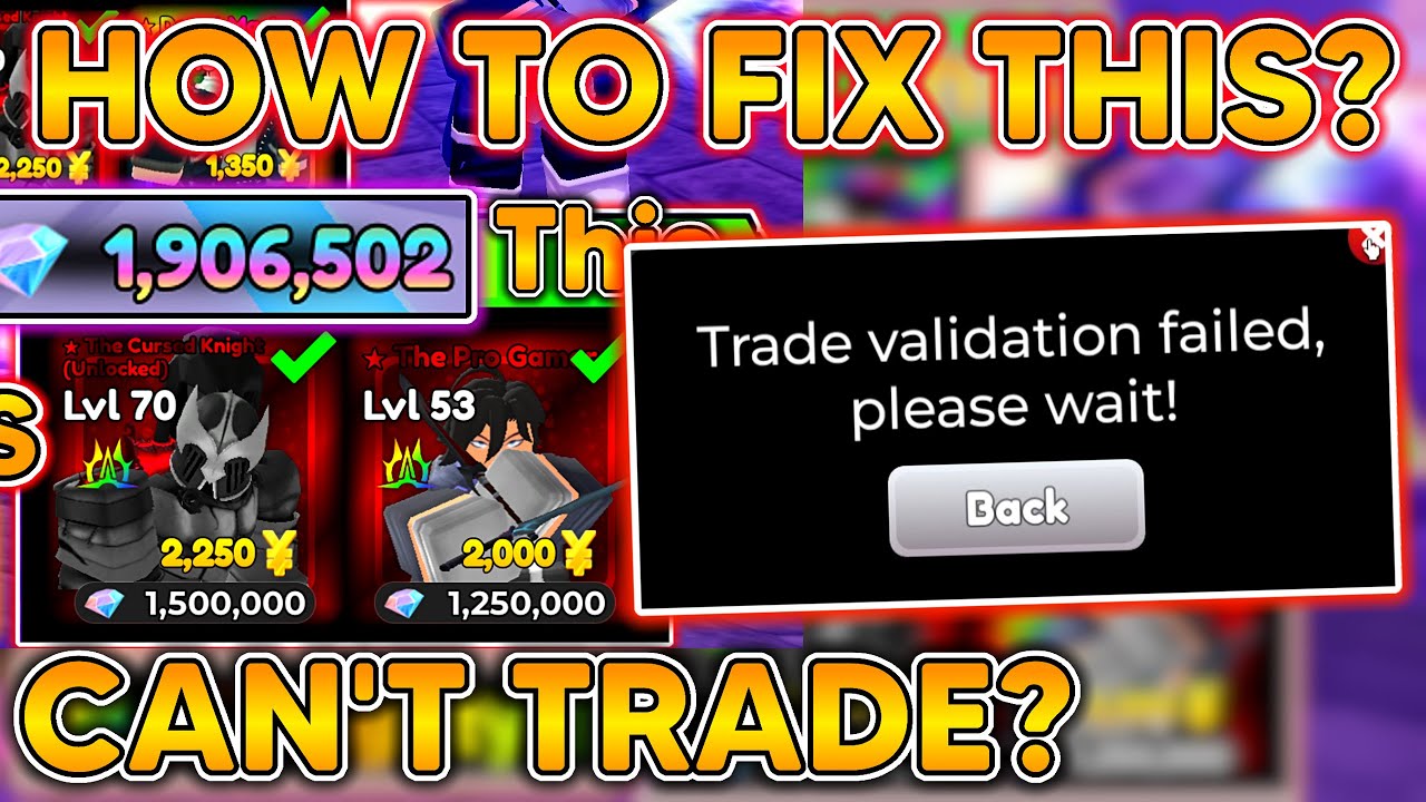 ANIME DEFENDERS BUG! HOW TO FIX TRADE VALIDATION FAILED?! IN Anime ...