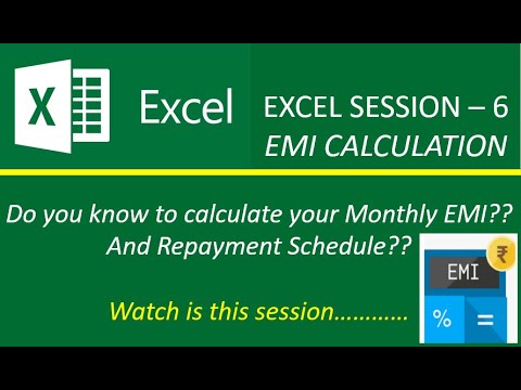 Excel Session - 6 EMI and Repayment Schedule - YouTube