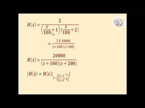 converting analog filter to digital filter using biliner transformation method - YouTube