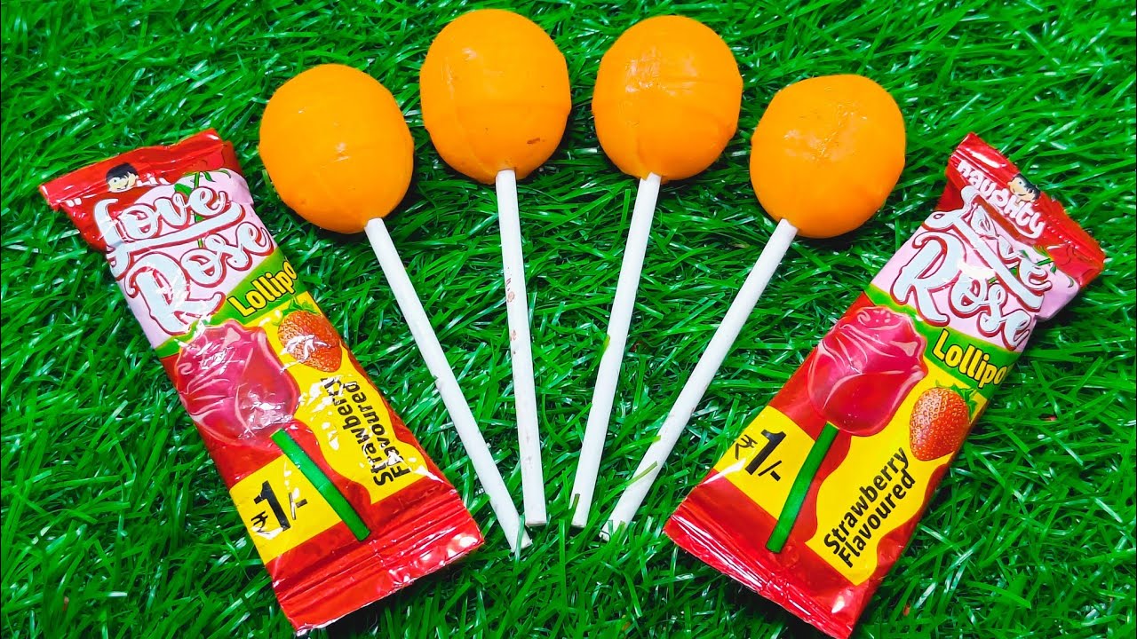Satisfying | Candy Lollipop Unpacking Videos | 2 Red Candy Packet ...