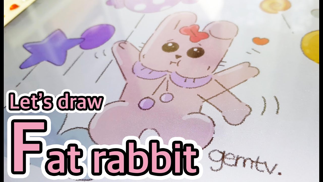 Let's draw a Fat rabbit.🎶/Ipaddrawing/procreate/charecterdrawing - YouTube