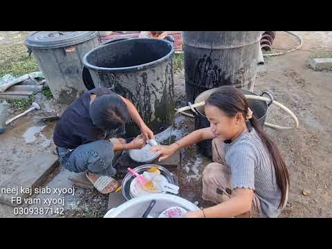 ua tsev tsu ob peb hnub no sab g lis tua os noj nawb - YouTube