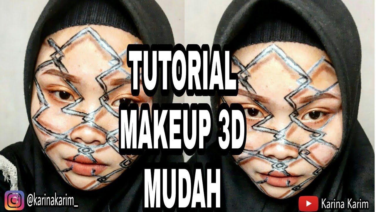 TUTORIAL MAKEUP 3D MUDAH | MAKEUP KARAKTER - YouTube