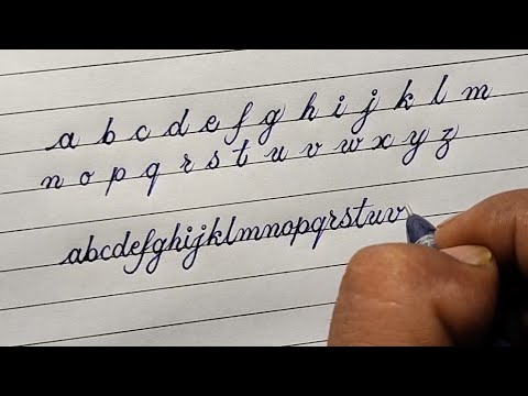 My Calligraphy Font Of Small Letters Alphabets With Ball Pen || - YouTube