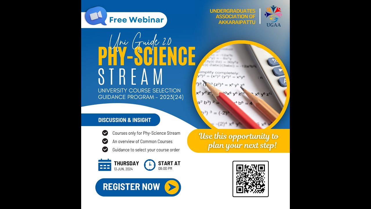 University Course selection Program 2024 - Physical Science - YouTube