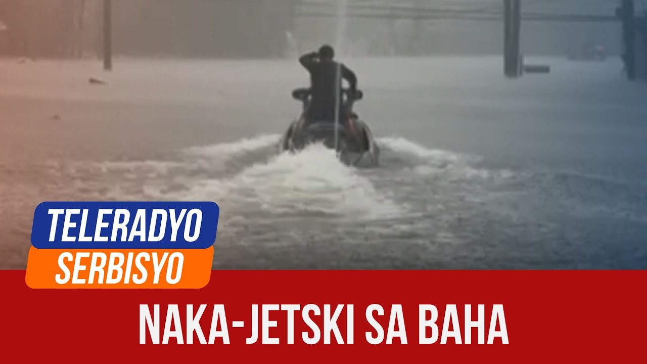 Man uses jetski on QC floods | Special coverage (24 July 2024) - YouTube