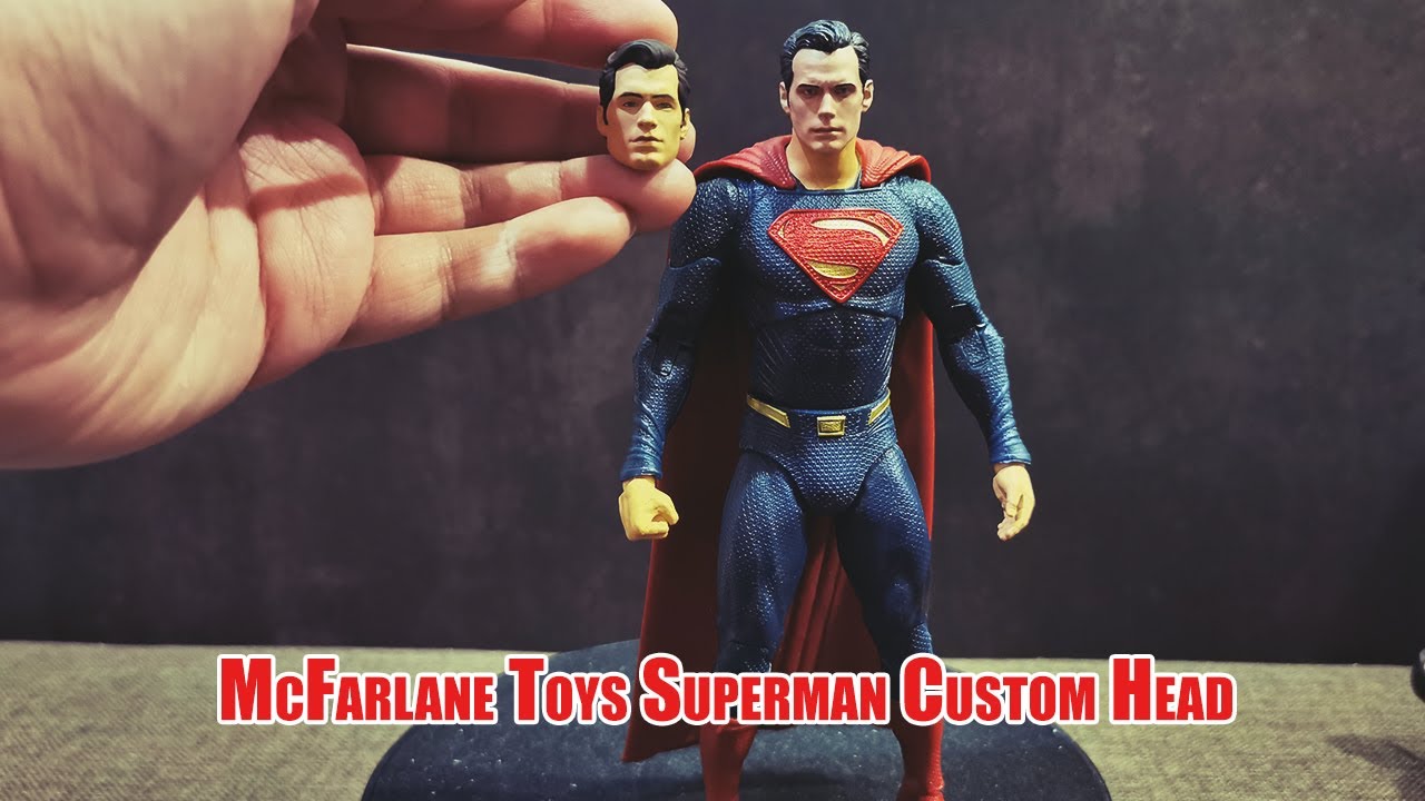 McFarlane Toys Justice league Superman Custom Head Sculpt (Henry Cavill ...