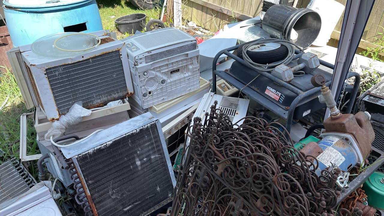 Scrapping metal recycling in my scrap yard - YouTube