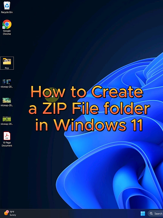 How to Create a ZIP File Folder in Windows 11 - YouTube