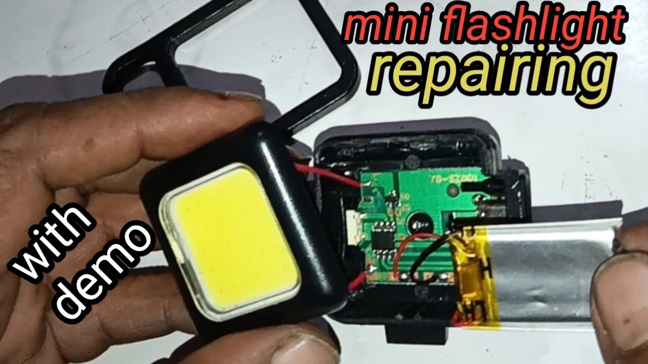 rechargeable flashlight इसके अंदर कौन से पार्ट ह, mini rechargeable flashlight repairing with ...