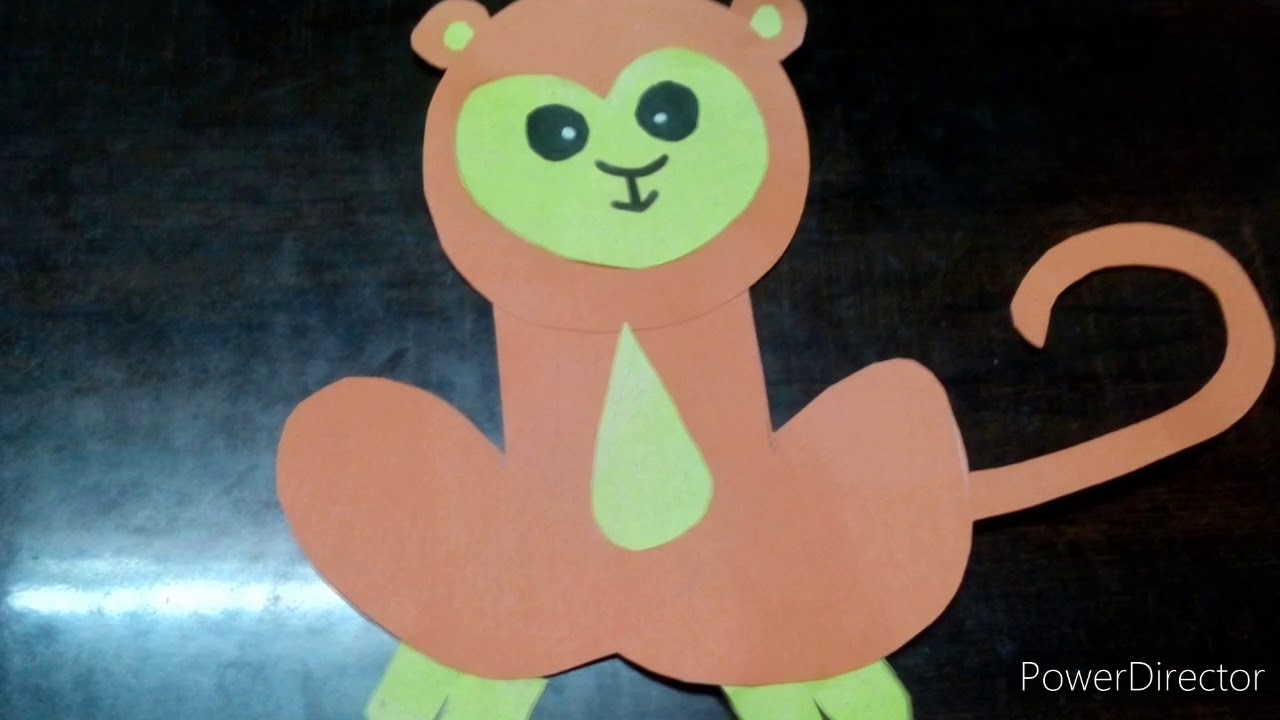 How to make a cute monkey from paper very easily - YouTube