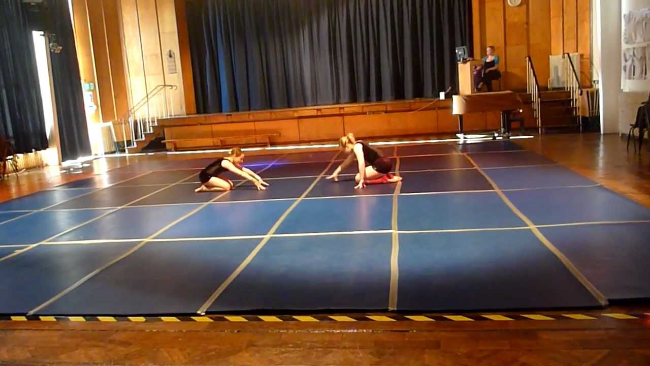 partner gymnastics routine- show me love - YouTube