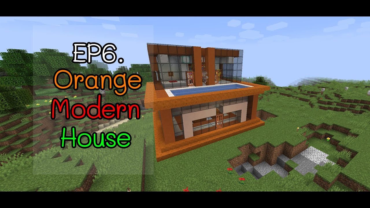 (Build a house) 🌲 EP.6 Orange Modern House 🦉 - YouTube