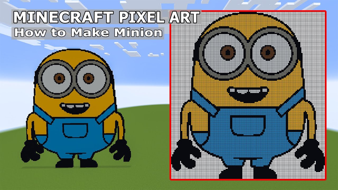How to Make Minion Pixel Art in Minecraft - YouTube