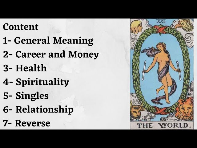 The World Tarot Card Meaning
