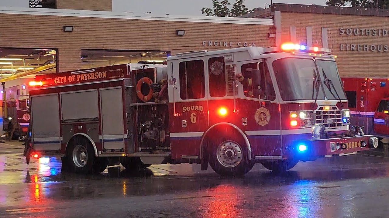 Paterson Fire Squad 6 Responding Out Of Southside On Getty Ave 6 - YouTube