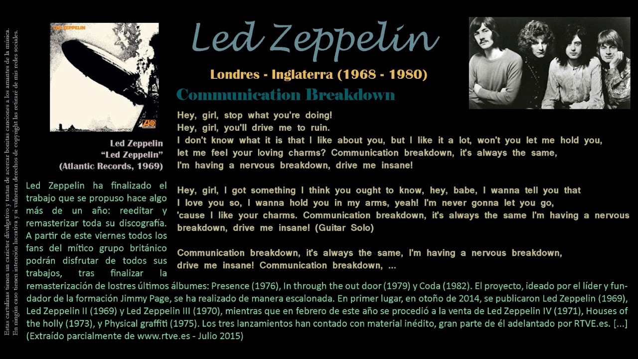 Communication Breakdown - Led Zeppelin - YouTube