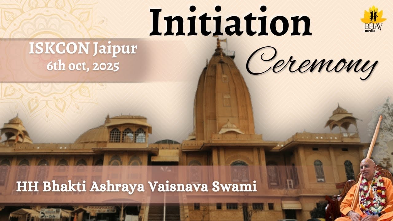 Initiation Ceremony | Iskcon Jaipur | Bhakti Ashraya Vaisnava Swami ...