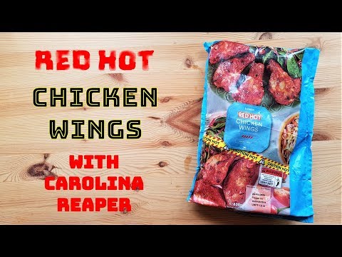 ICELAND's Red Hot Chicken Wings with Carolina Reaper Chilli Pepper🍗🌶🔥